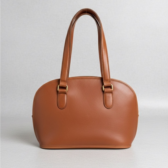 leather loft | Bags | Vintage Leather Loft Leather Dome Satchel Bag W ...